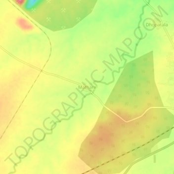Mapa topográfico Mathara, altitud, relieve